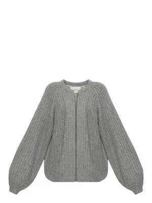 LISA YANG Thena Chunky Knit Cardigan - Grey