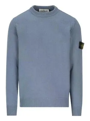 Stone Island Lambswool Crew Neck Sweater - Blue