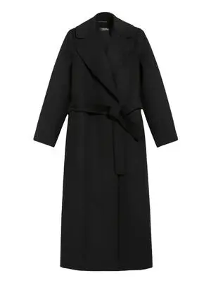 Max Mara Belted Wrap Coat - Black