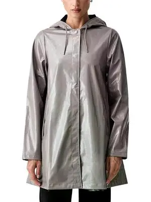 Rains A-line Hooded Raincoat - Grey