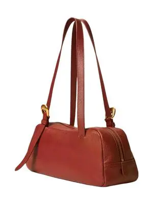 TWINSET Adjustable Leather Bowler Bag - Brown