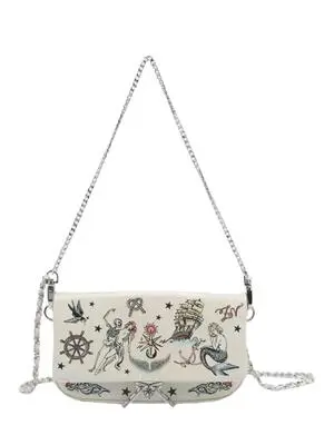 Zadig&Voltaire Rock Mini Tattoo Clutch - Neutrals