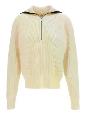 Barena Venezia Ribbed-knit Half-zip Sweater - Neutrals