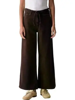 Marc O'polo Drawstring Waist Wide-leg Jeans - Brown