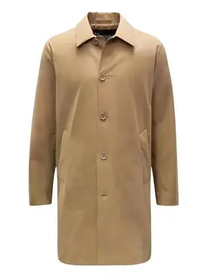 Herno Button-fastening Cotton Coat - Neutrals