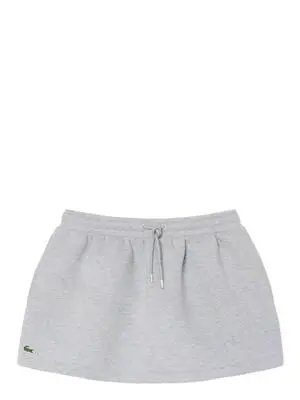 Lacoste Double-face Jersey Skirt With Embroidered Crocodile - Grey