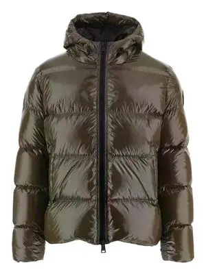 Herno Quilted Hooded Jacket With Glossy Finish - Brown