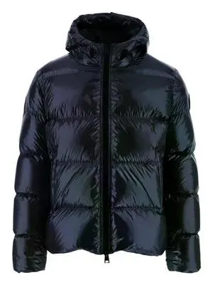 Herno Quilted Hooded Down Jacket - Blue