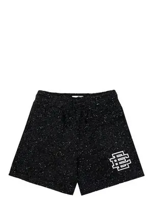 ERIC EMANUEL Bouclé Logo-print Shorts - Black