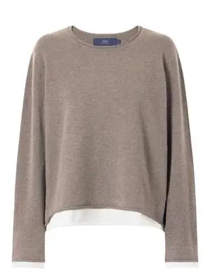 Arch4 Mirella Cashmere Sweater And Midi Skirt Set - Brown
