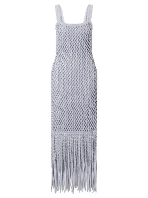 DIOTIMA Gala Bead-embellished Crocheted Maxi Dress - Neutrals