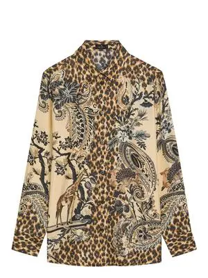 Etro Leopard-print Silk Shirt - Multicoloured