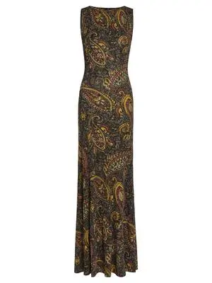 Etro Paisley Jacquard Fine-knit Maxi Dress - Multicoloured