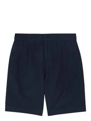 CHE Ché Textured Cotton Shorts - Navy
