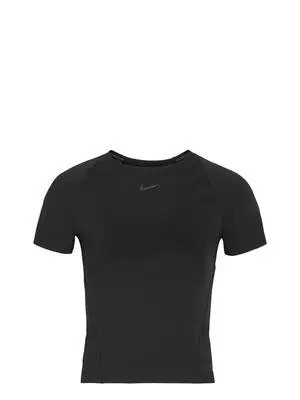 Nike Dri-fit Stretch-jersey Crewneck Top - Black