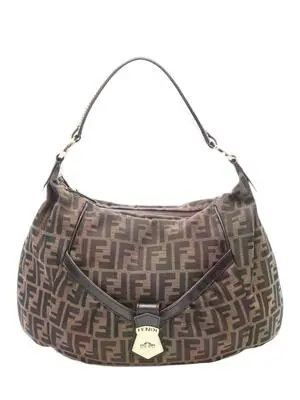 Fendi 2000s Zucca Monogram Shoulder Bag - Brown