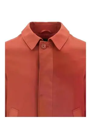 Herno Concealed Front Coat - Orange