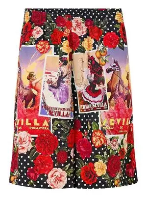 Camilla Daughters Of Duende Graphic Print Shorts - Black