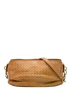 Bottega Veneta 2008 Nappa Intrecciato Crossbody Shoulder Bag - Brown