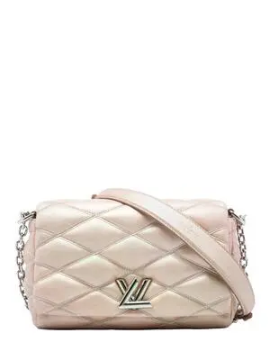 LOUIS VUITTON Lambskin Malletage Go 14 Pm Crossbody Bag - Neutrals