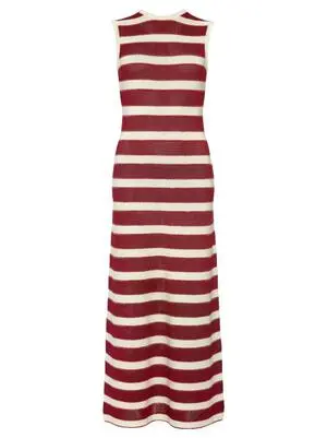 ERES Striped Open-back Maxi Dress - Red