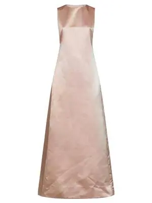 ALINA A-line Maxi Dress With Bow Detail - Pink