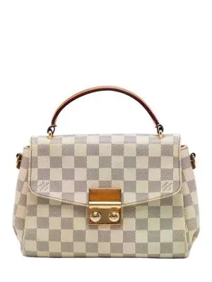 LOUIS VUITTON Damier Azur Croisette Satchel - White
