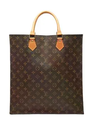 LOUIS VUITTON Monogram Sac Plat Tote Bag - Brown
