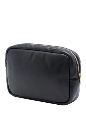 Saint Laurent Padded Lambskin Monogram Calypso Cosmetic Pouch - Black