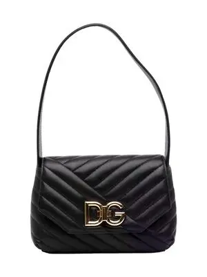 Dolce & Gabbana Small Quilted Lambskin Shoulder Bag - Black