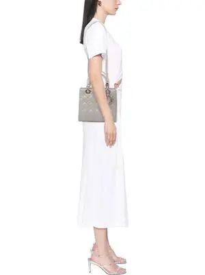 Dior Patent Cannage Lady Satchel - Grey