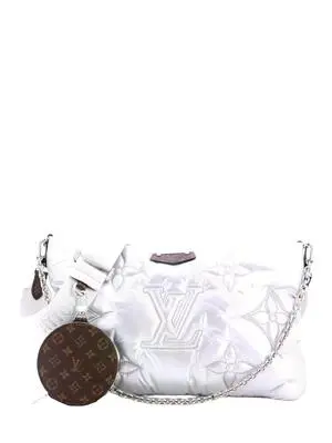 LOUIS VUITTON Maxi Multi Pochette Accessoires Monogram Quilted Econyl Nylon Crossbody Bag - Silver