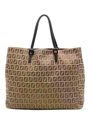 Fendi Zucchino Canvas Tote Bag - Neutrals