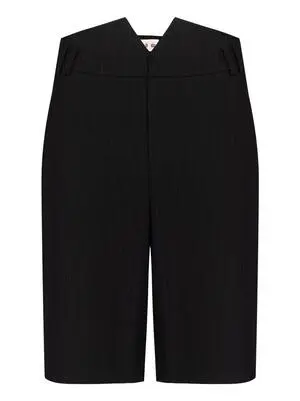 PCFG Striped Fabric Shorts - Black