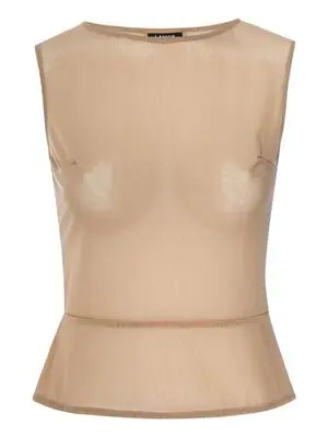 LAHIVE Ryder Sheer Mesh Top - Brown