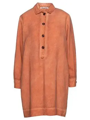 CONQUISTA Tencel Shirt Dress - Orange