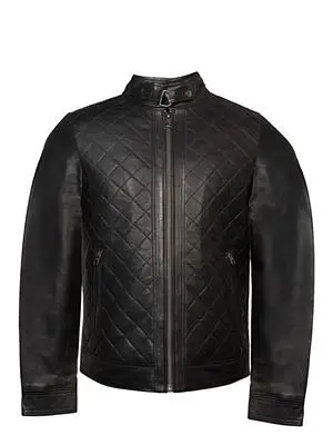 ZASTASTUDIO Single Malt Quilted Leather Jacket - Black
