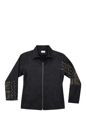 ZASTASTUDIO Blended Denim Zipper Jacket - Black