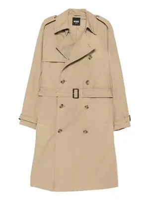 BOSS Double-breasted Trench Coat - Neutrals