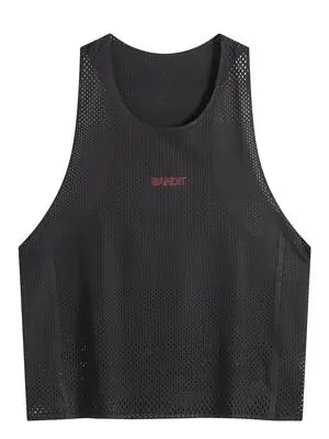 BANDIT Open Mesh Gradient Cut Race Singlet - Black