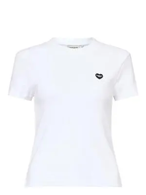 Carhartt Work In Progress Heart Patch Cotton Jersey T-shirt - White / Black