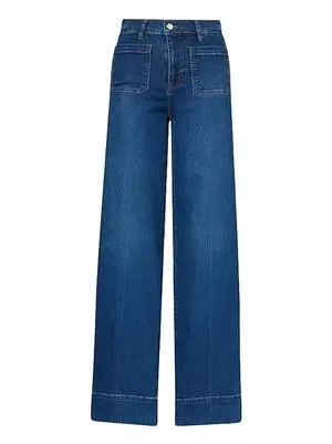 FRAME Le Slim Palazzo Long Stretch-denim Jeans - Folklore