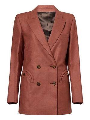 BLAZÉ MILANO Double-breasted Virgin Wool And Cashmere-blend Blazer - Rust
