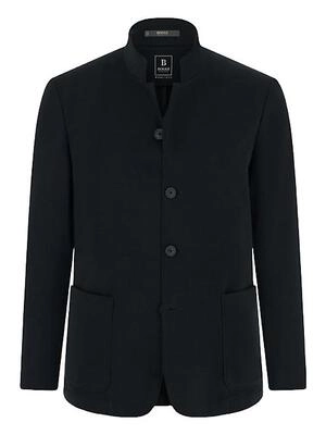 Boggi Milano Diagonal Regular-fit Stretch Wool-blend Blazer - Black