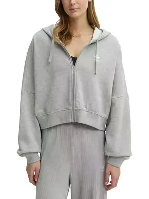 Adidas Zip Hooded Sweatshirt - Grey
