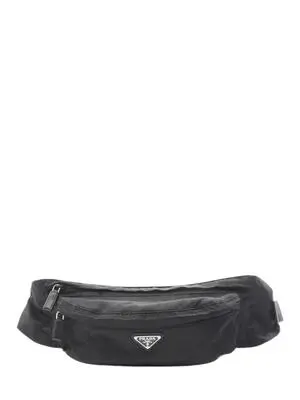 Prada Re-nylon Triangle-logo Belt Bag - Black