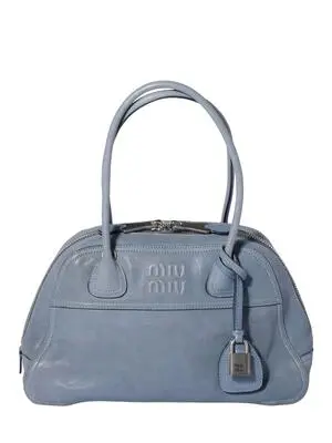 Miu Miu Nappa Leather Vivant Top Handle Bag - Blue