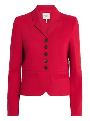 ME+EM Cropped Utility Blazer - Red