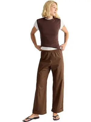 Donni. Pop Pinstripe Simple Pants - Walnut
