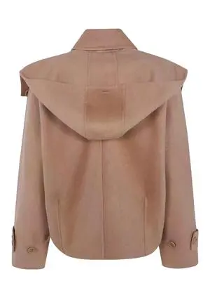 TWINSET Hooded Button-up Jacket - Neutrals
